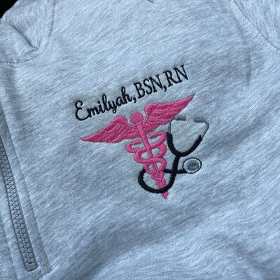 Healthcare Nurse Jacket RN Jacket Sweatshirt Embroidered - Etsy