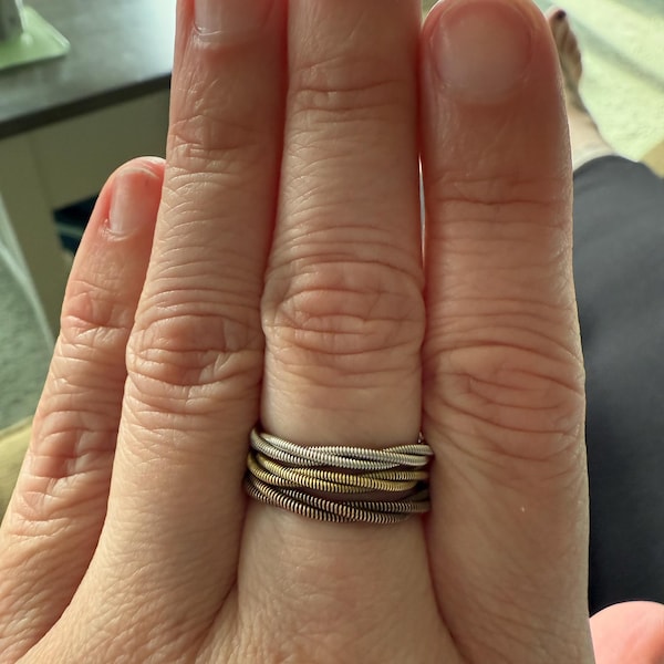 Guitar String Ring, Engagement Ring, Silver Ring, Petite Ring, Wedding Ring, Purity Ring ...