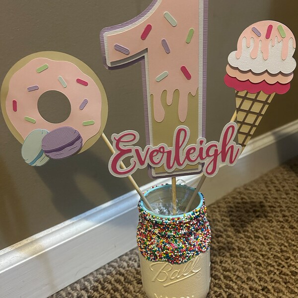 Sweet One, Two Sweet Centerpiece Sticks | Personalized Sweet One, Two ...