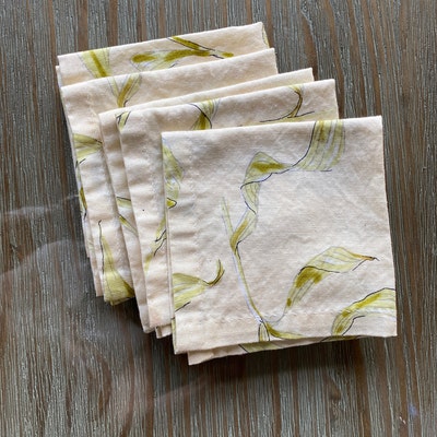 Cloth Beverage Napkins Coffee Latte Cappuccino Eco Friendly Cotton ...