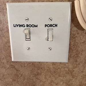 Custom Light Switch Labels // Light Switch Stickers // Light Plate ...