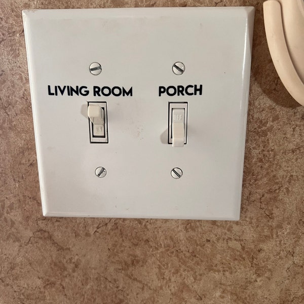 Custom Light Switch Labels // Light Switch Stickers // Light Plate ...