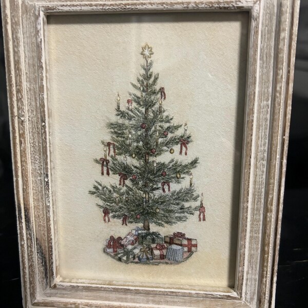 Christmas Cottage Watercolor Print - Christmas Wall Art - Vintage ...