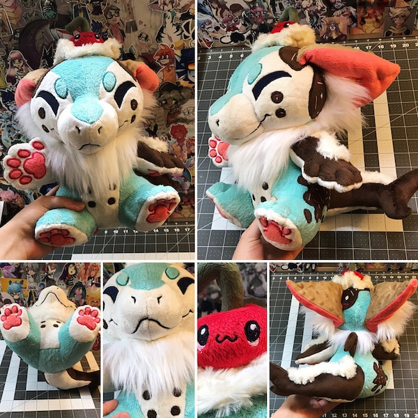 Plush Sewing Pattern PDF Furry Anthro Stuffed Animal - Manokit Plushie ...