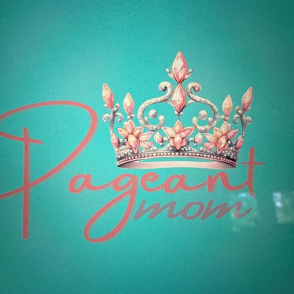 Pageant Mom PNG Pink Pageant Crown Mom PNG Digital Download Preppy ...