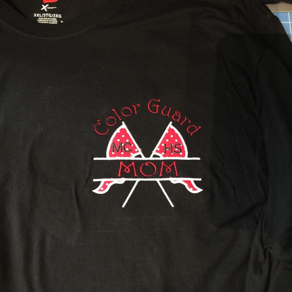 Split Color Guard Flags Applique Machine Embroidery Design - 4 Sizes ...