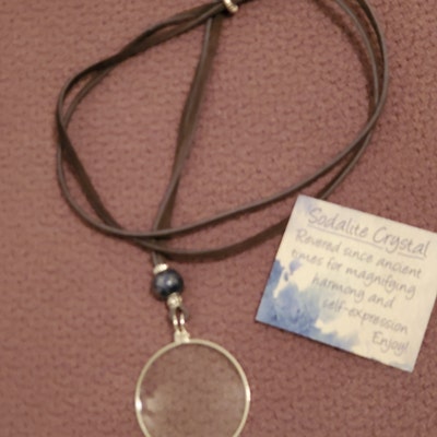 Magnifying Necklace, Healing Gem Stone, Monocle Necklace, Loupe ...