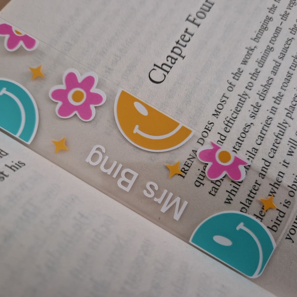Bookmark Template SVG | Bookmark SVG | Groovy Smiley Face SVG | Hippie ...