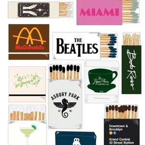 Custom Matchbox Design Label Only Personalized Matches for Weddings ...