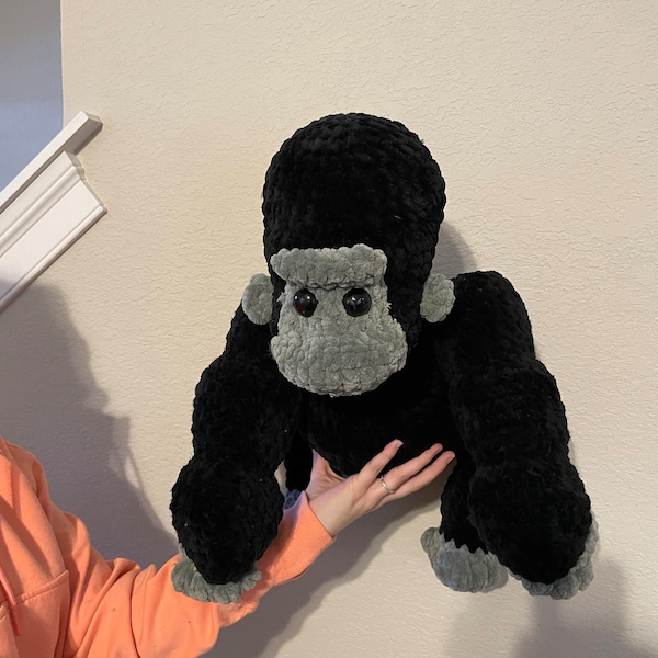 Crochet Gorilla, Monkey Crochet Pattern, Baby Gorilla Pattern, Plush ...