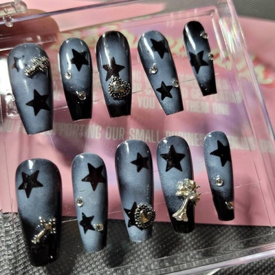 Galaxy Stars Handmade Press on Nails - Etsy