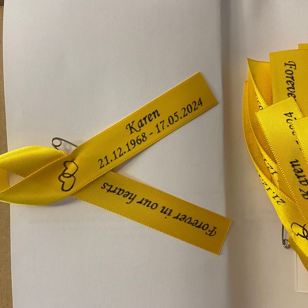 Any Colour Personalised Funeral Ribbons. Scottish Thistle Memorial ...