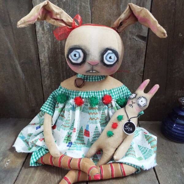 Rabbit Epattern-primitive Bunny Cloth Doll Craft Digital Download ...