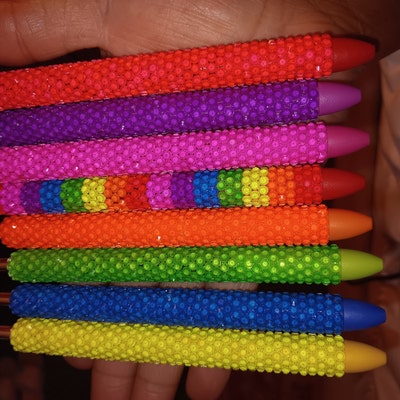 Neon RAINBOW Custom Rhinestone Pen - Etsy