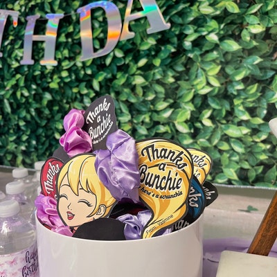 Scrunchie Holder Tag Printable, 8 Girl Designs Included, Thanks a ...