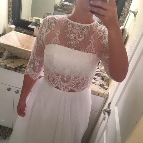 Alexandra - Lace Topper / Bridal Lace Topper / Lace Jacket / Bridal ...