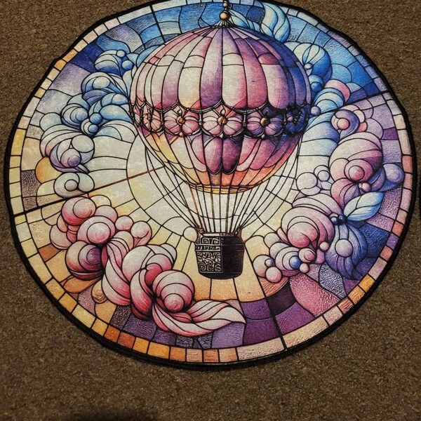 Rose Stained Glass Rug, Modern Cool Carpet, Colorful Bedroom Rug ...