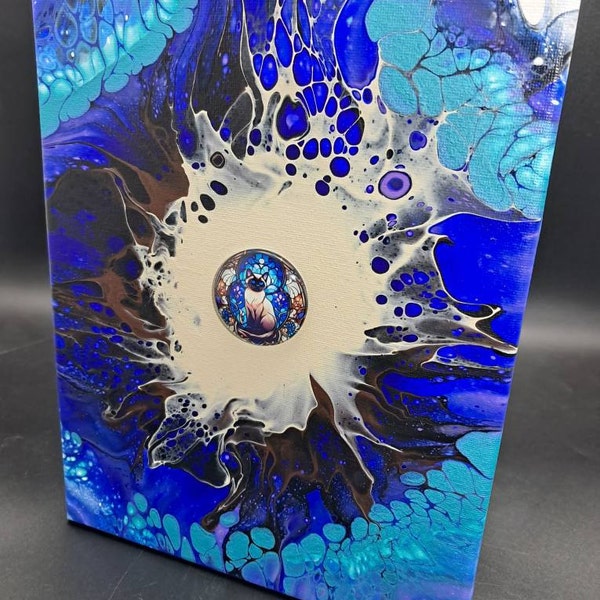 Lotus Stained Glass Image Cabochon,namaste Glass Dome,10mm 12mm 14mm ...