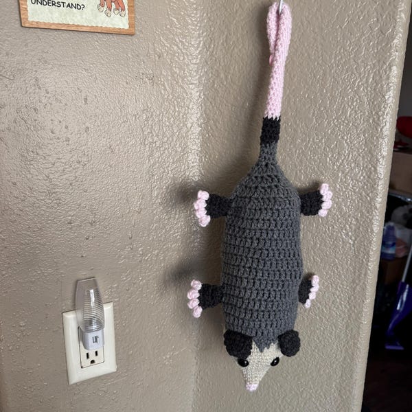 Possum Holiday Stocking, Crochet Possum Christmas Stocking, Possum Bag ...