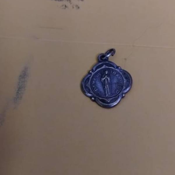 Large Chapel Sterling Miraculous Medal • Vintage Silver - High Relief ...