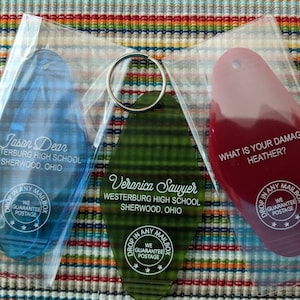 Custom Retro Motel Key Fob YOUR CUSTOM TEXT | Etsy