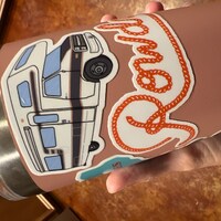 Vintage Hard Side Ice Chest Sticker / Magnet Turquoise Vinyl Dishwasher ...