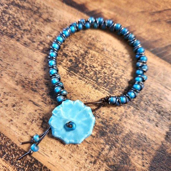 DIY Adult Friendship Bracelet Kit: Zig-zag Style. Matte Etched Beads by ...