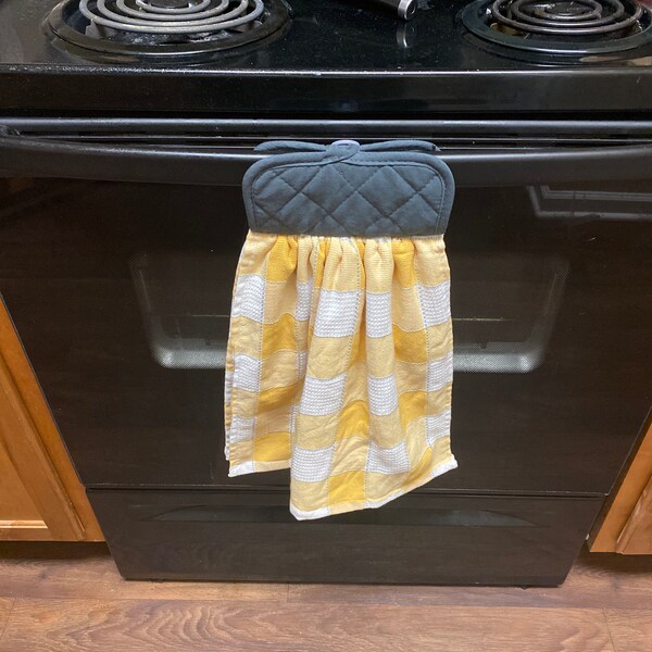 Hanging Kitchen Towel Blue Floral - Etsy