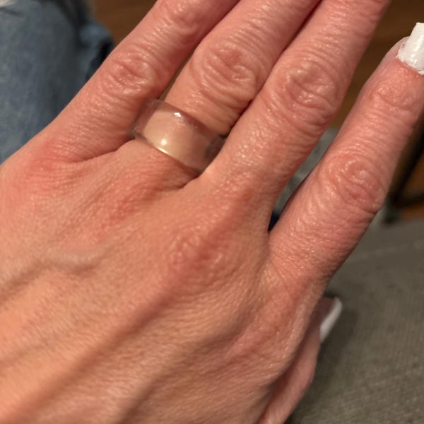 Sea Blue Pearl Resin Ring Turquoise Blue Pearl Resin Unisex Wedding ...