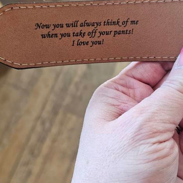 Personalized Handmade Belt for Dad, Valentines Day Gift for Him, Gift ...