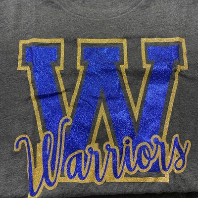 Customizable Spirit Shirt With Mascot and Letter School Colors Spirit ...