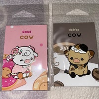 Fruit Cow Stickers, Kawaii Cow Sticker, Cute Strawberry Cow Sticker ...