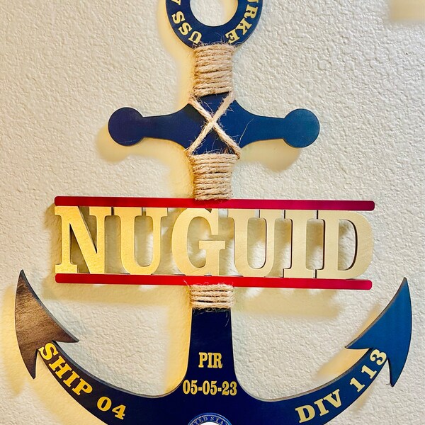 Personalized Navy Anchor/anchor Welcome Wreath/navy Moms/anchor Door ...