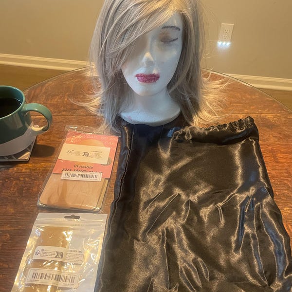 Remi Light Density 16”- 21.5" Neutral Blonde Layered With Curtain Bangs ...