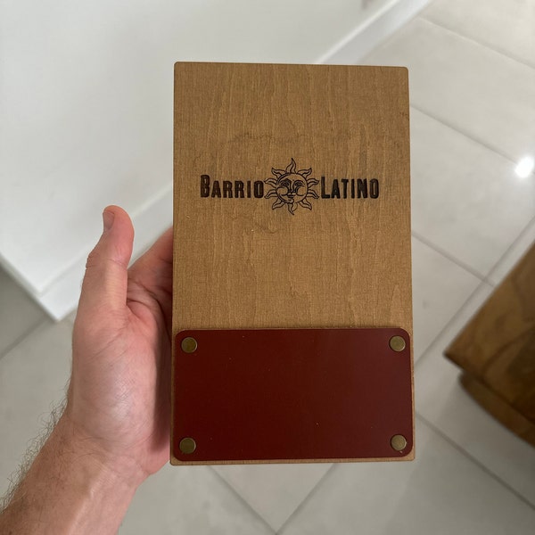 Bill Holder With Logo Engraving, Personalized Check Holder, Unique ...