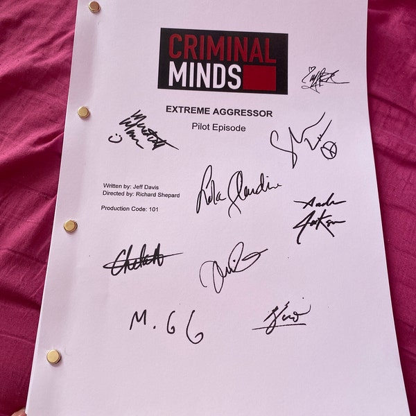 Criminal Minds TV Pilot Script Screenplay With Signatures Autograph ...
