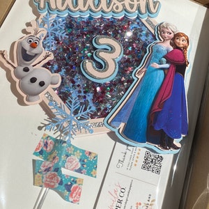 Elsa Cake Topper, Frozen Cake Topper, Winter Cake Topper, Snowflake ...