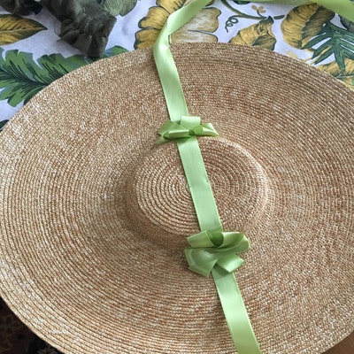 18th Century Shallow Crown Straw Hat Blank Ready to Trim Natural or ...