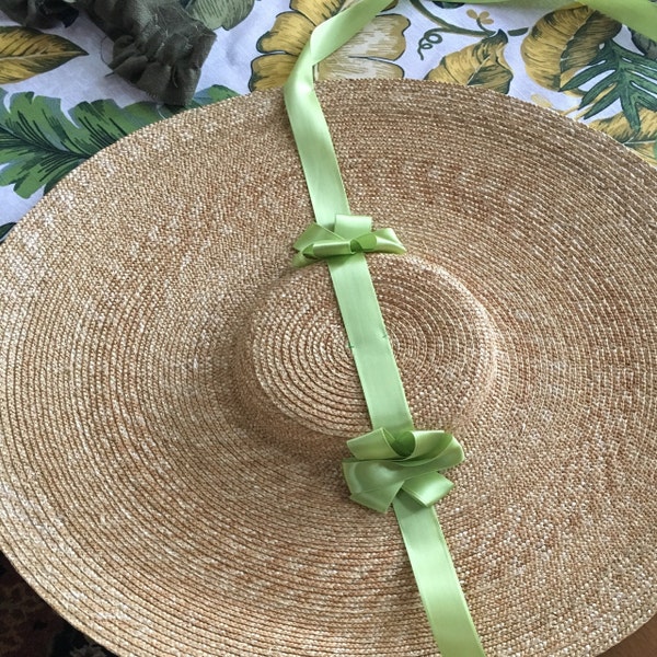 18th Century Shallow Crown Straw Hat ~ Blank Ready to Trim ~ Natural or ...