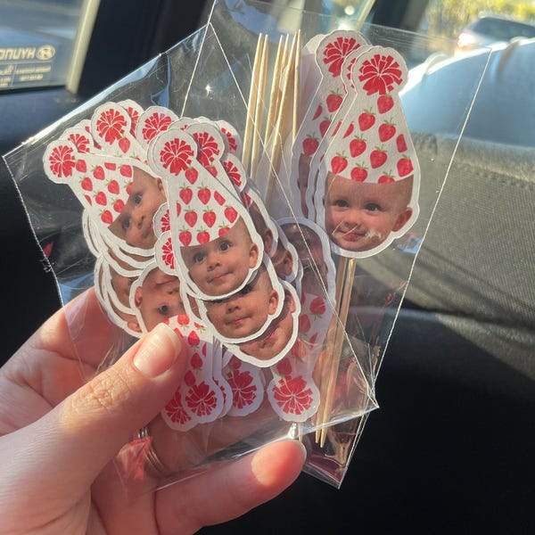 Pizza Toppers | Cupcake Toppers | Photo Head | First Birthday | Cupcake ...