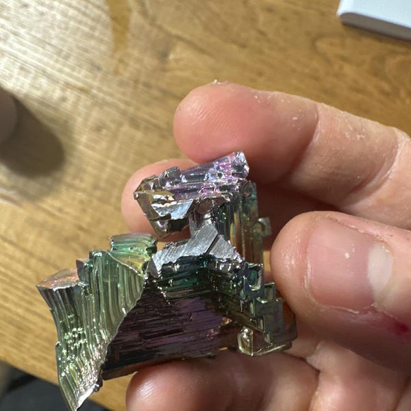 AAAA Rainbow Bismuth Cluster, Bismuth Crystal, Lab Grown Stone, Bismuth ...