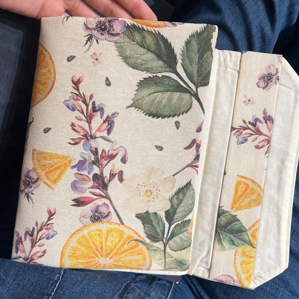 Daisies Fabric Book Cover/ A5 Book Cover, 5x7 Adjustable Book Protector ...
