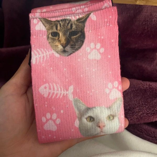 Customized Cat Socks Put Your Cute Cat On Custom Socks Cat Lovers Cat