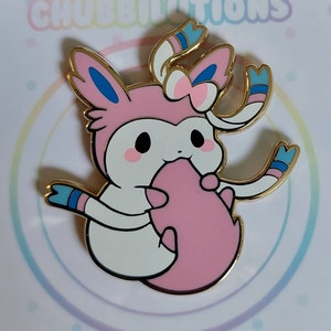 Cute Chubby Eeveelution Kawaii Fox Animal Eevee Enamel Pin Lapel Badge ...