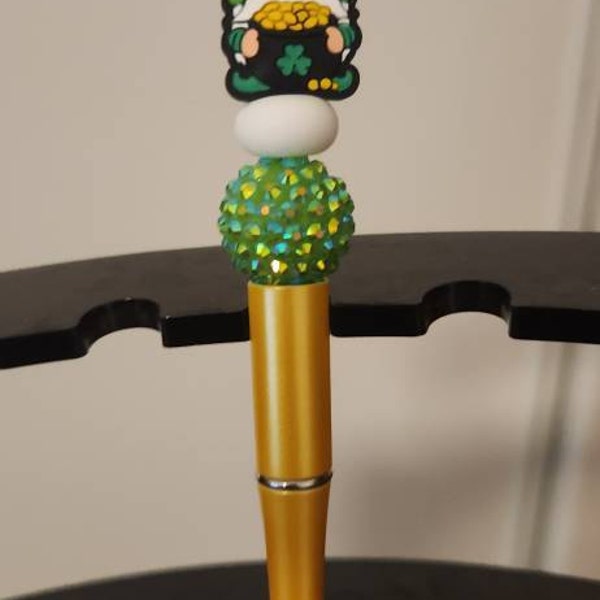 Pig Ink Pen // Silicone & Acrylic Beads Beaded Ink Pen // Many Options ...