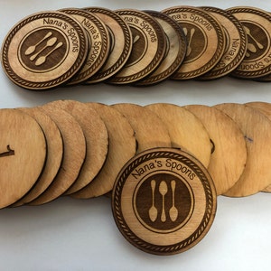 20 Custom Two-sided Laser Engraved Game Wood Tokens - Etsy