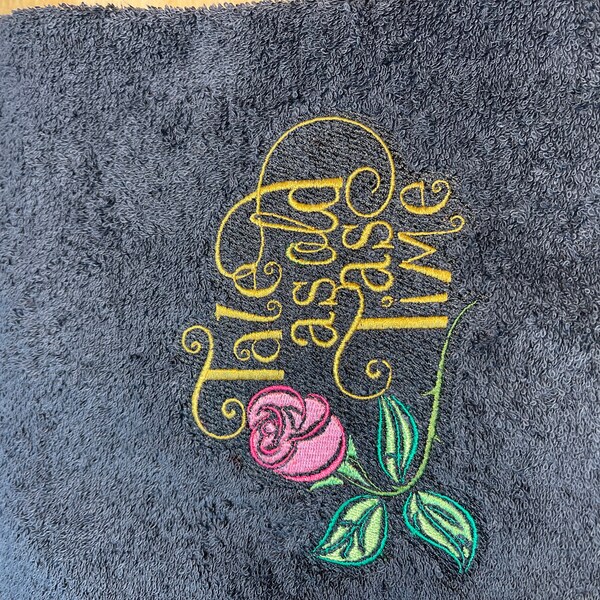 Beauty and the Beast Rose Embroidery Design: Tale as Old as Time (PES ...