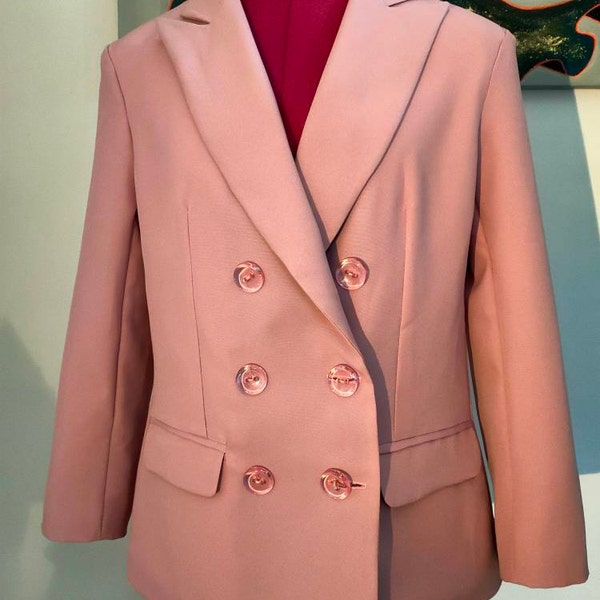 PATTERN WOMEN'S BLAZER. Sewing Pattern Double-breasted Jacket. Digital ...