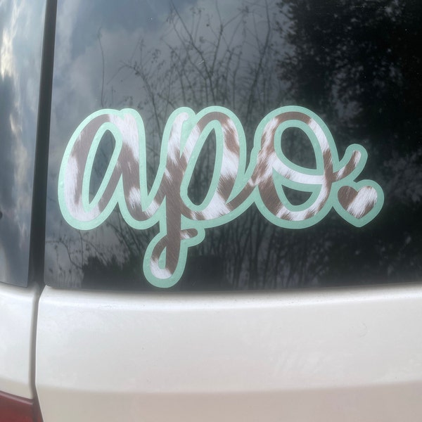 Cow Hide Monogram, Monogram Car Decal, Monogram Decal, Laptop Monogram ...