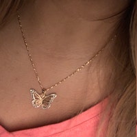 Gold Butterfly Necklace - Etsy